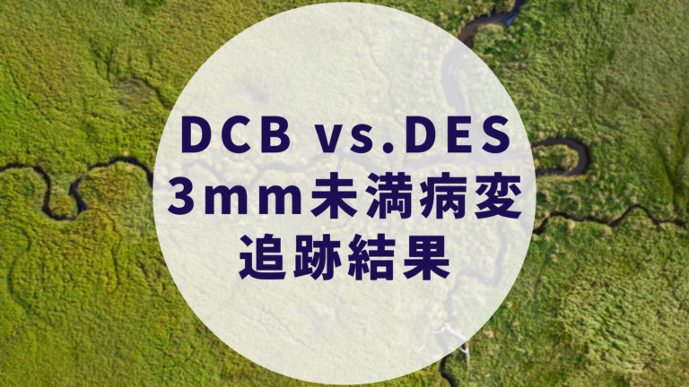 DCB vs.DES 3mm未満の病変追跡結果: Lancet | 医師の日常